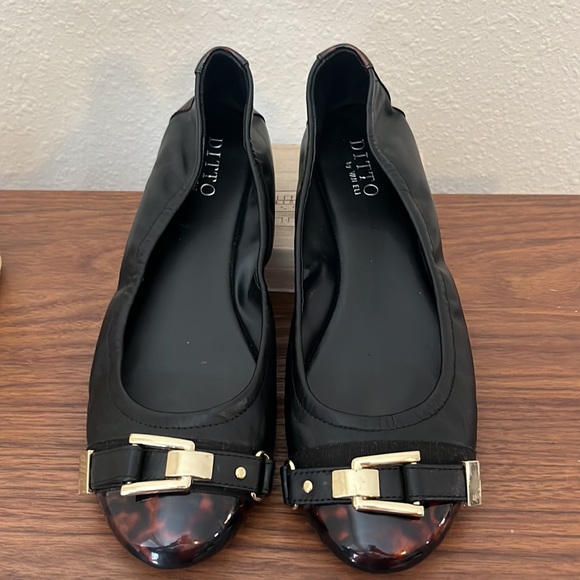 ditto van eli | Shoes | Ditto Black Ballet Flats With Big Buckle ...